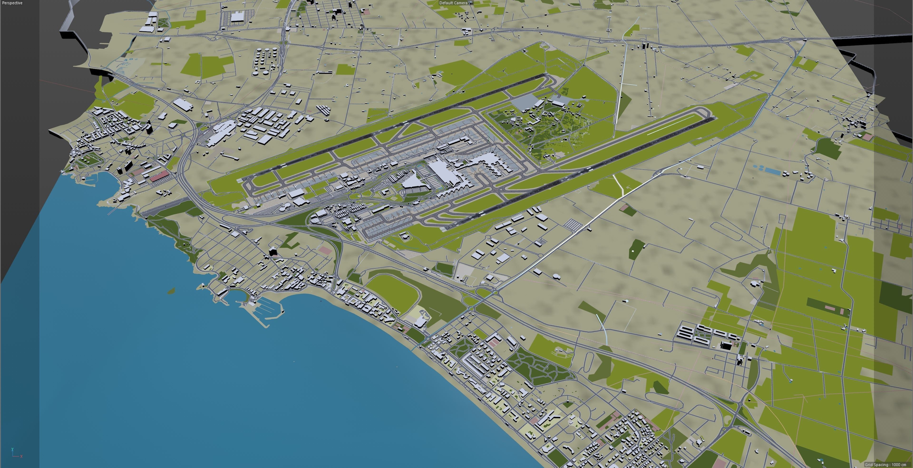 3D model Palma de Mallorca Airport 10km VR / AR / low-poly | CGTrader