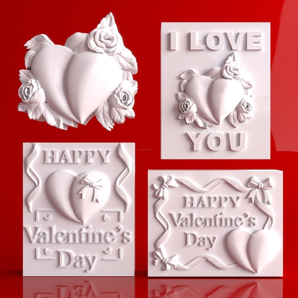 3d love models for print Valentines day Collection 3D model 3D printable | CGTrader