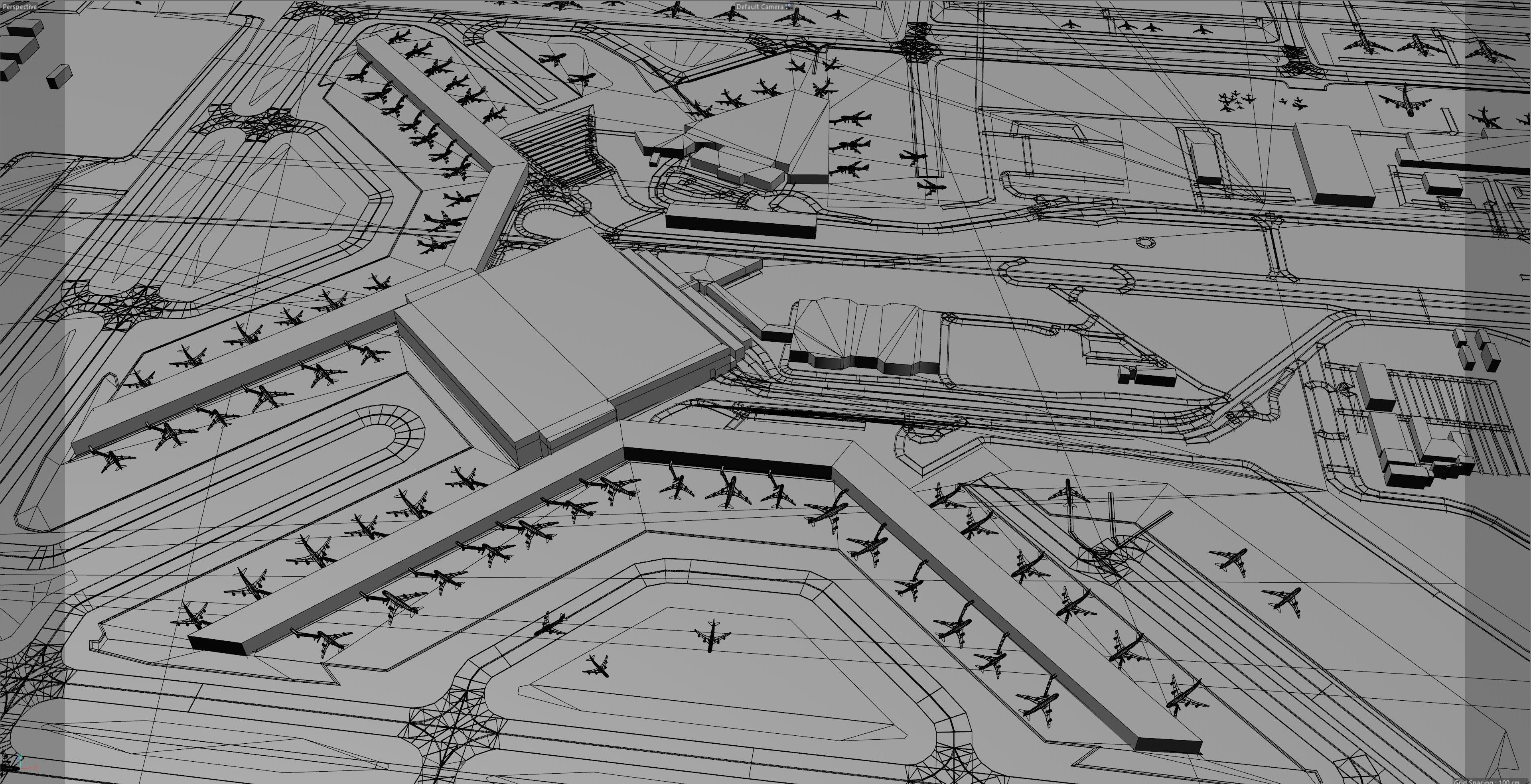 3D model Indira Gandhi International Airport 10km VR / AR / low-poly | CGTrader