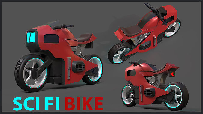 Sci-fi Bike Game Ready 4 3D model | CGTrader