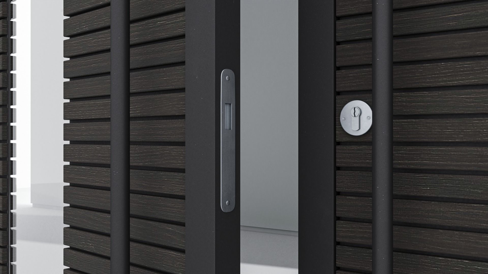 Aluminium door 61 3D model | CGTrader