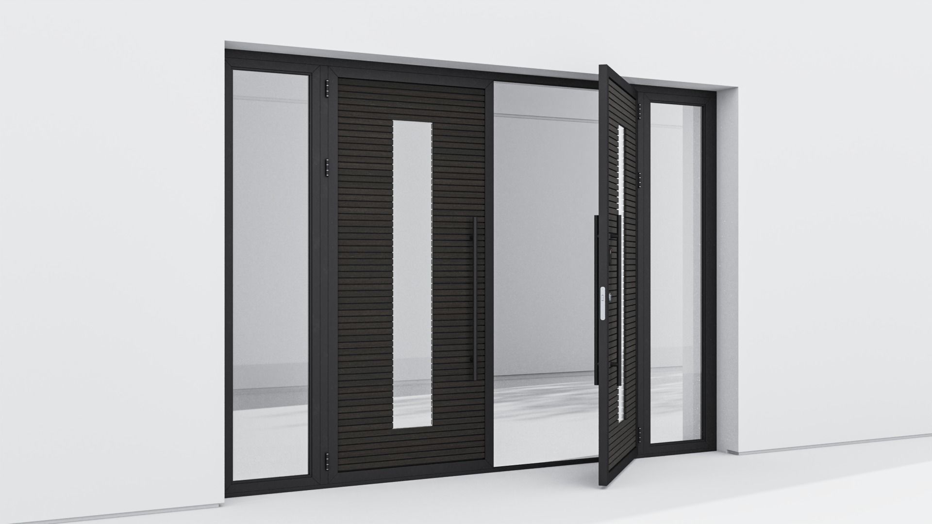 Aluminium door 61 3D model | CGTrader