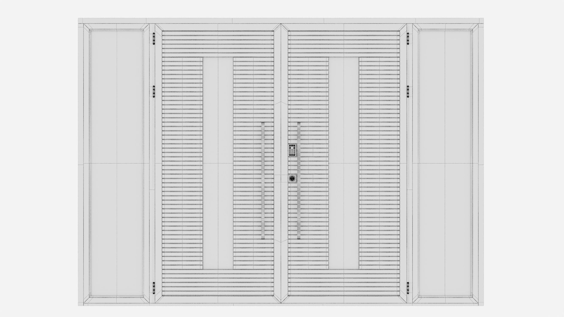 Aluminium door 61 3D model | CGTrader