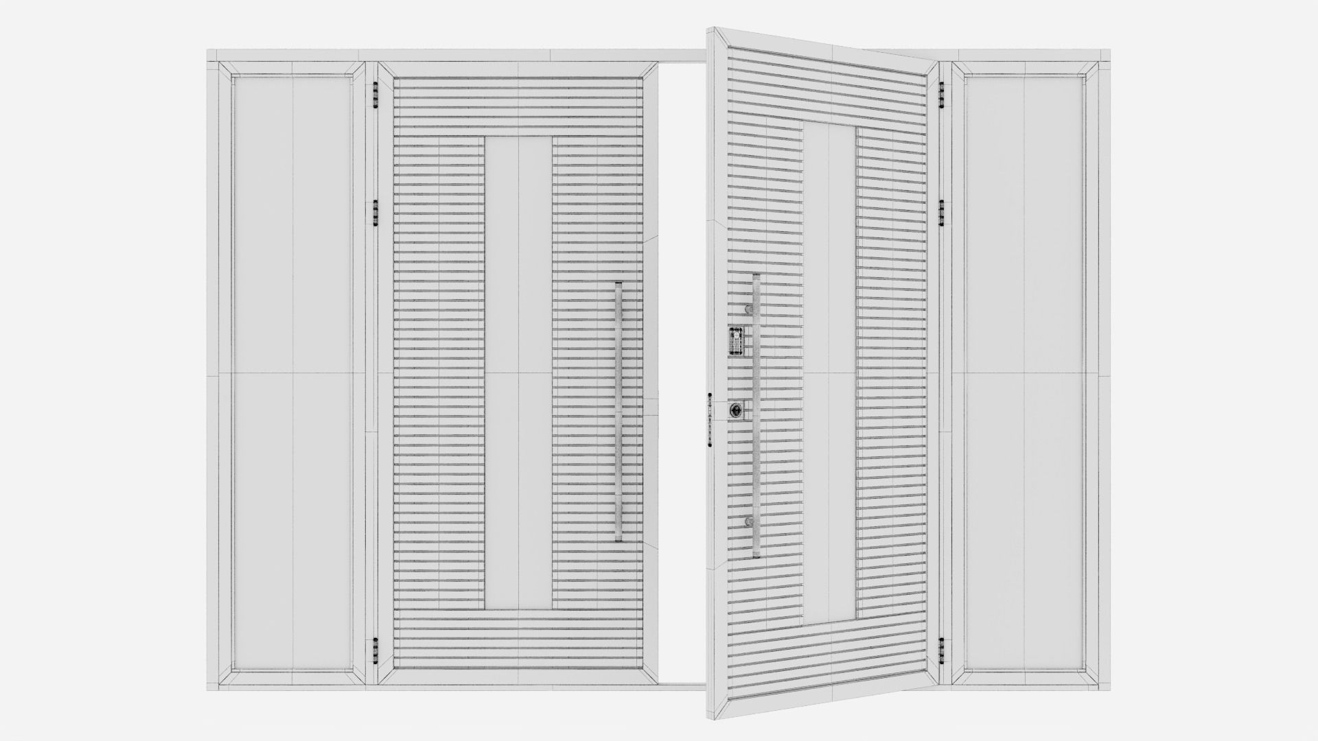 Aluminium door 61 3D model | CGTrader