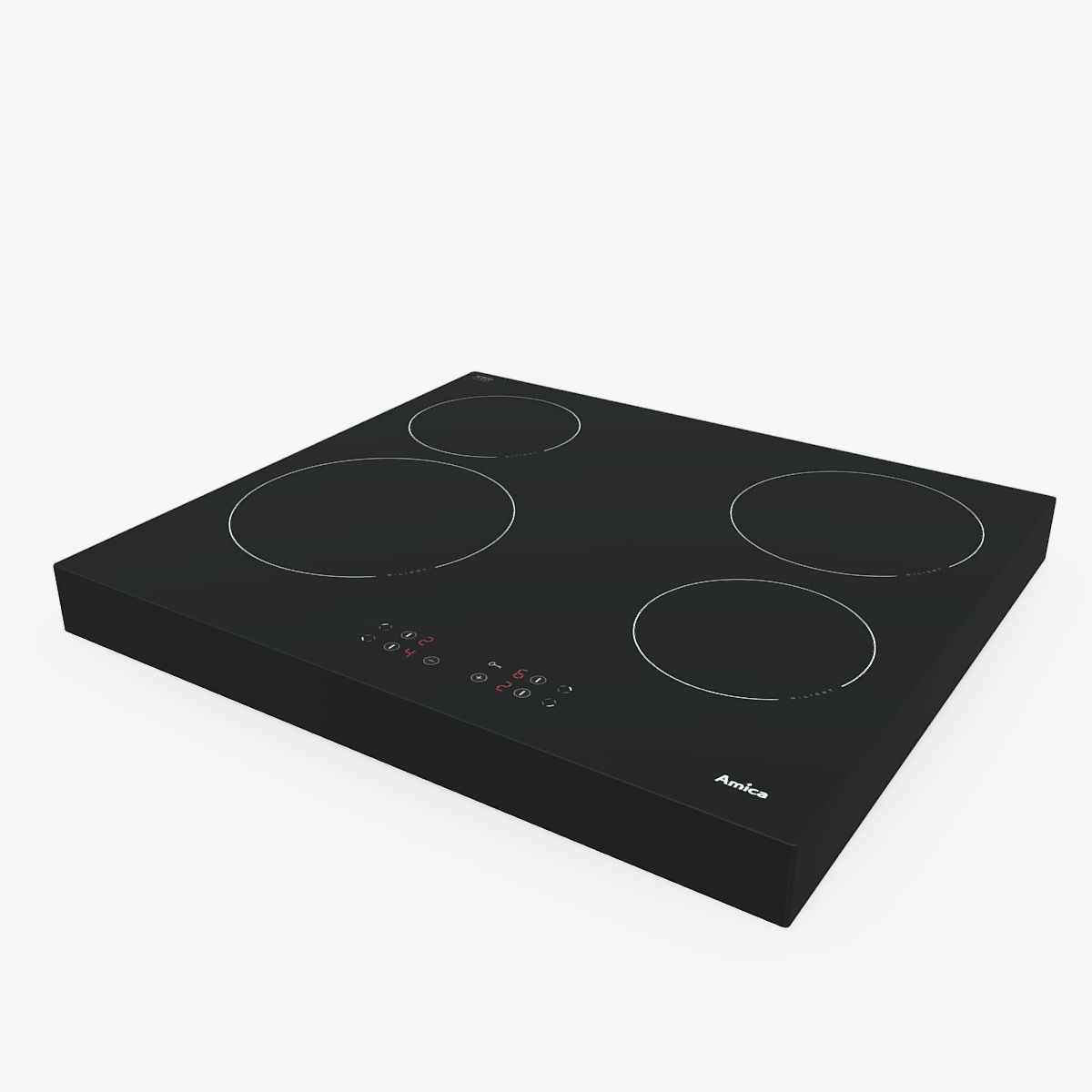 3D model Ceramic Hob Amica PC6400ZH Black 3D Model VR / AR / low-poly ...