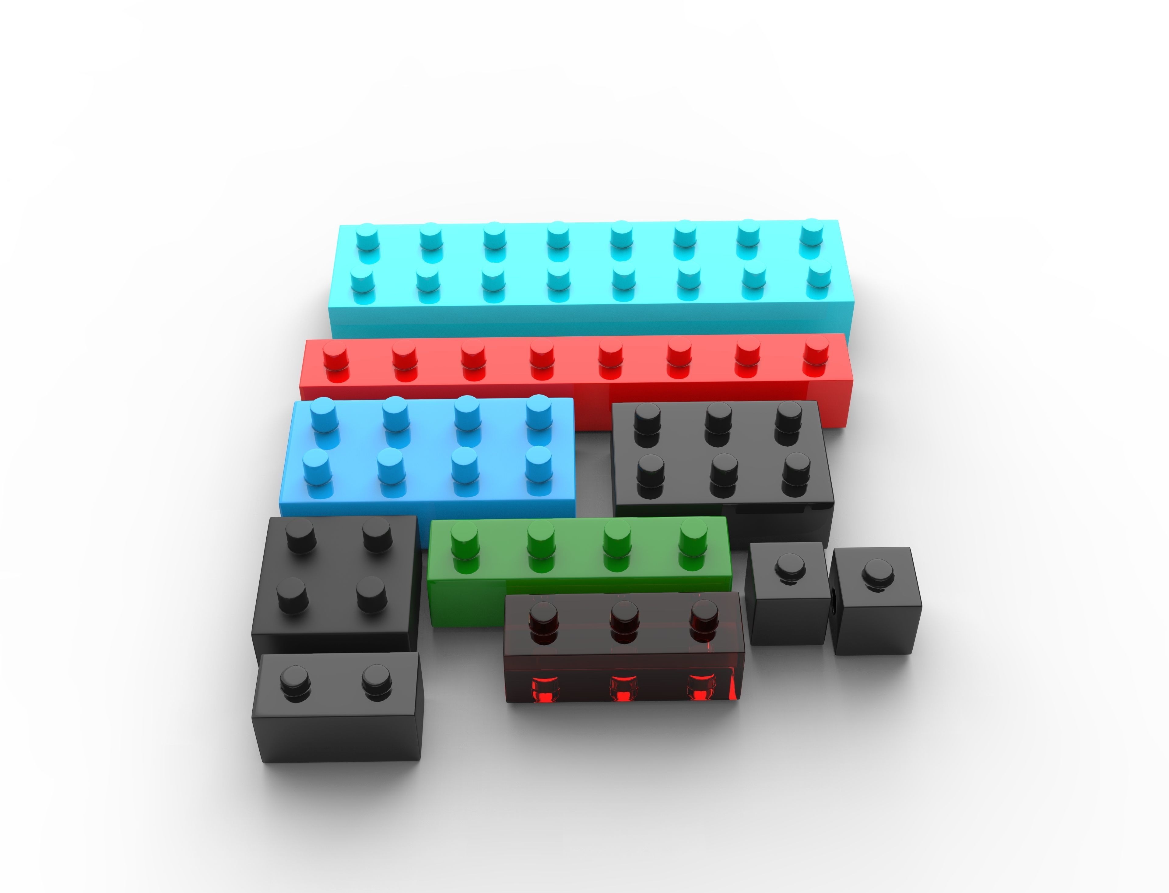 lego bricks 3D model | CGTrader