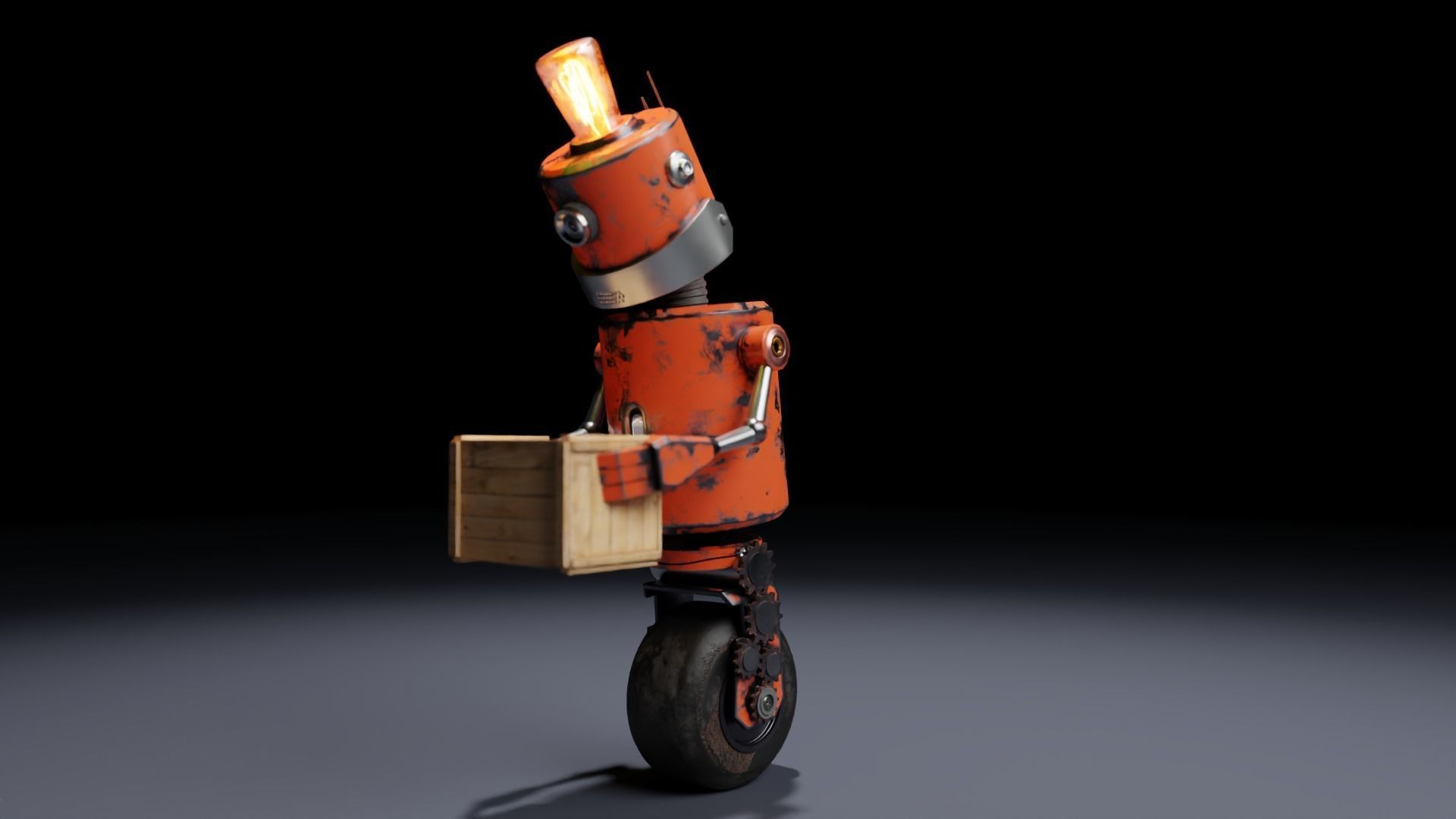 ROX-49 Low Poly Robot 3D Model 3D model rigged | CGTrader