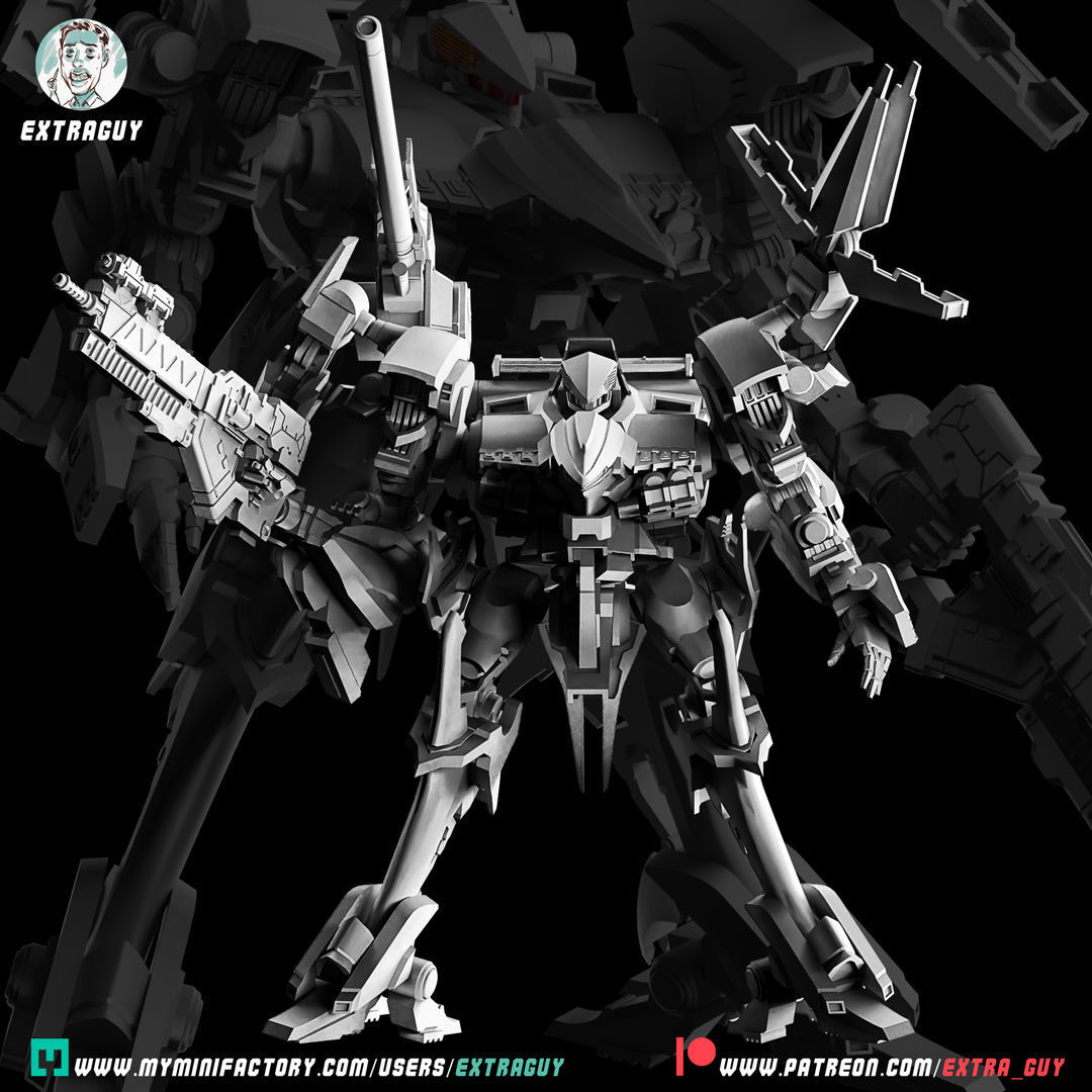 Armored Core Rayleonard 100mm 3D model 3D printable | CGTrader