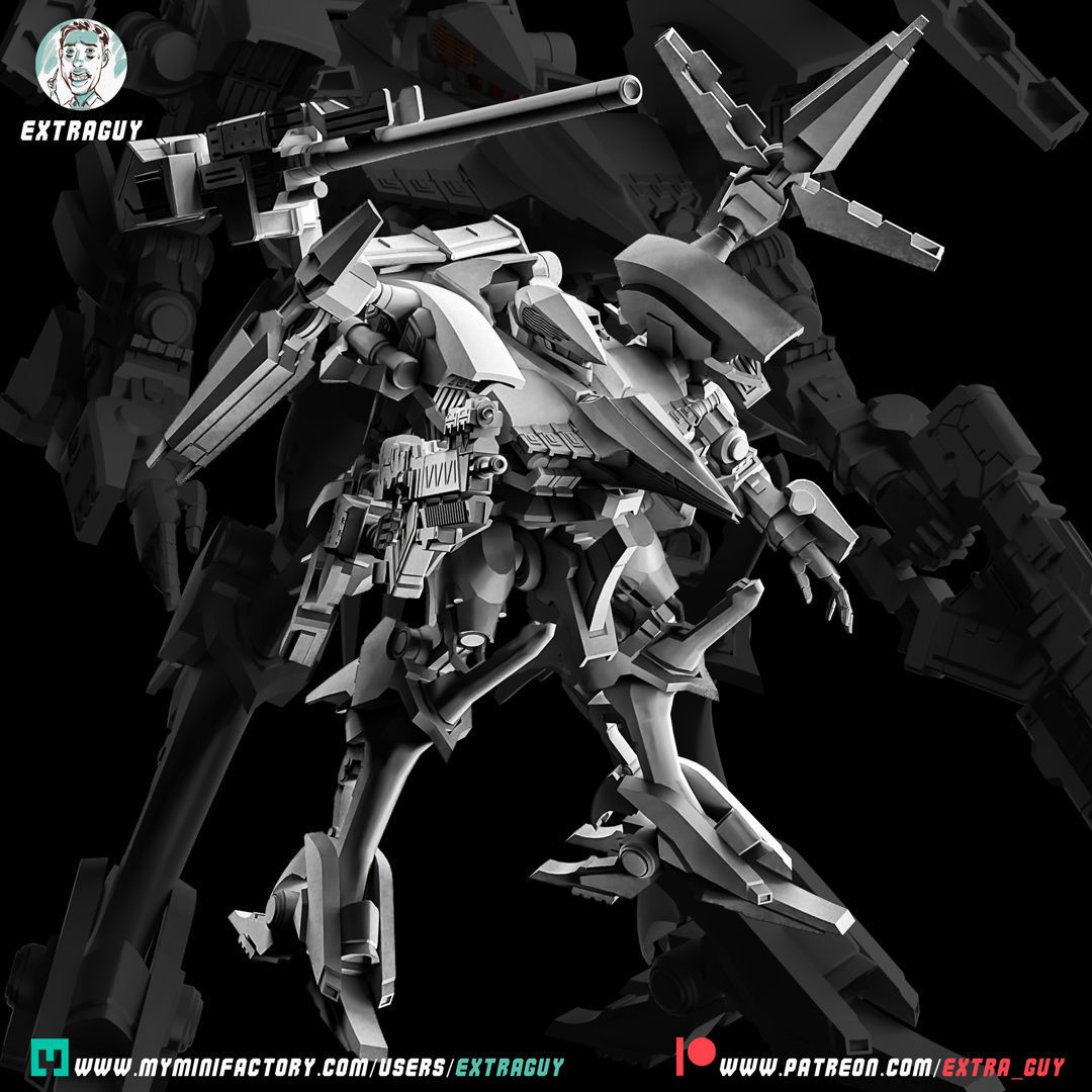 Armored Core Rayleonard 100mm 3D model 3D printable | CGTrader