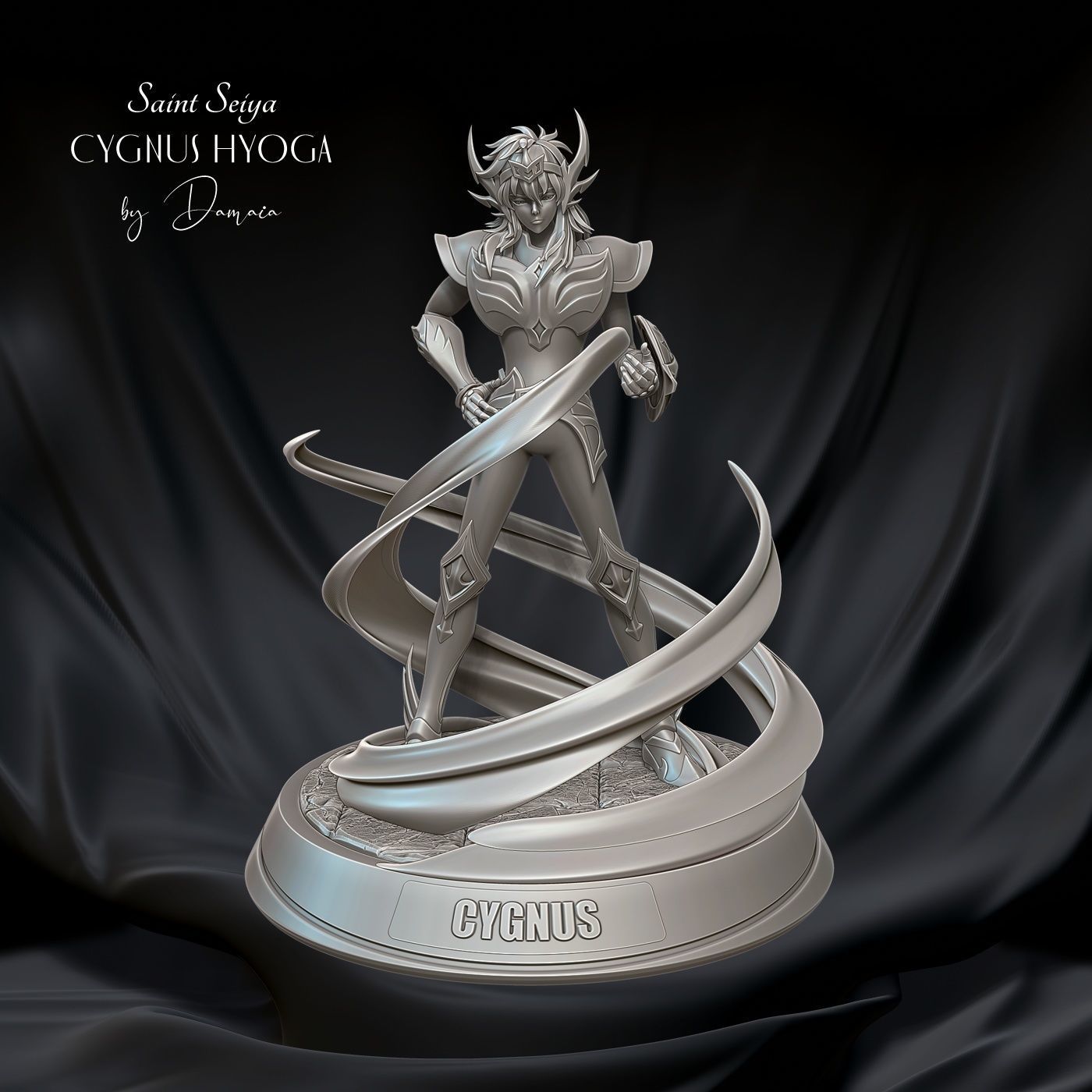 Saint Seiya - Cygnus Hyoga 3D model 3D printable | CGTrader