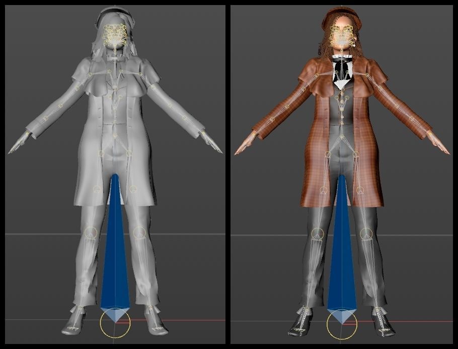 Female Sherlock Holmes Crossplay - Enola 3D model animated rigged ...