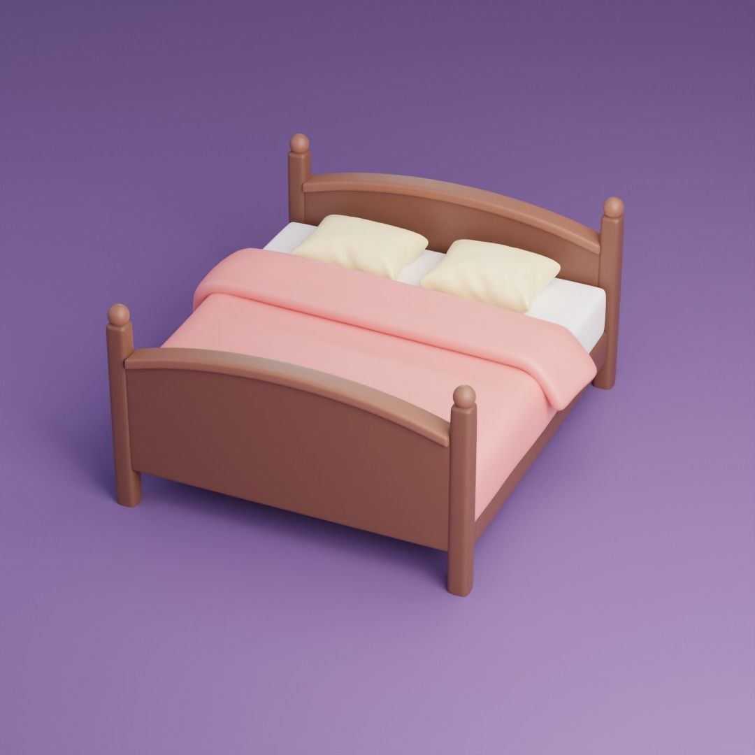 3D model Cartoon beds VR / AR / low-poly | CGTrader