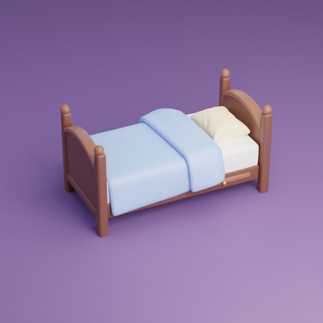 3D model Cartoon beds VR / AR / low-poly | CGTrader