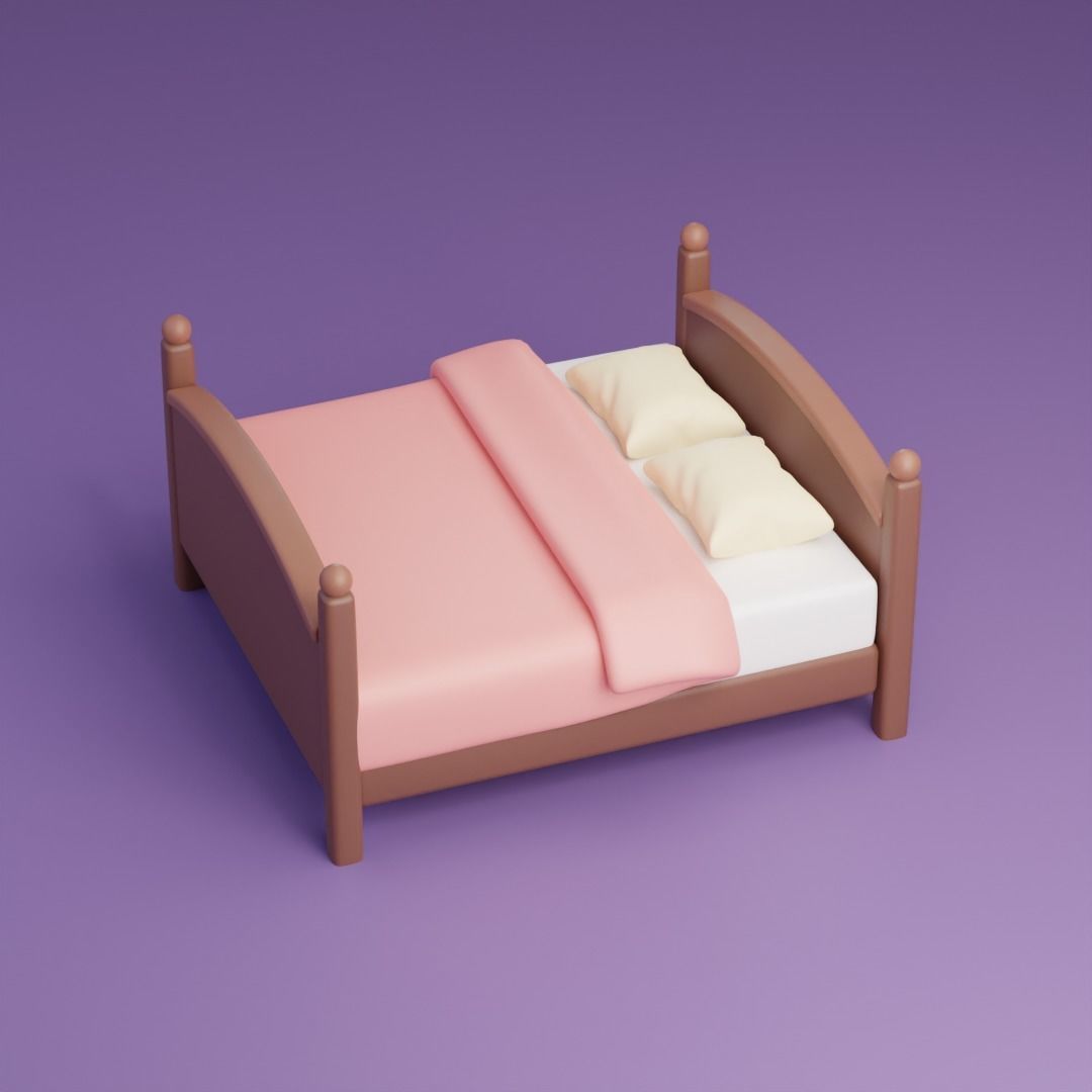 3D model Cartoon beds VR / AR / low-poly | CGTrader