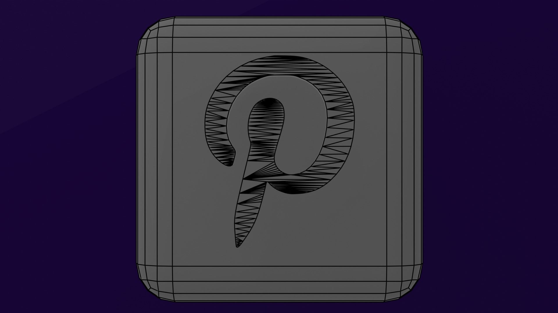 3D model Pinterest Icon Emoji VR / AR / low-poly | CGTrader