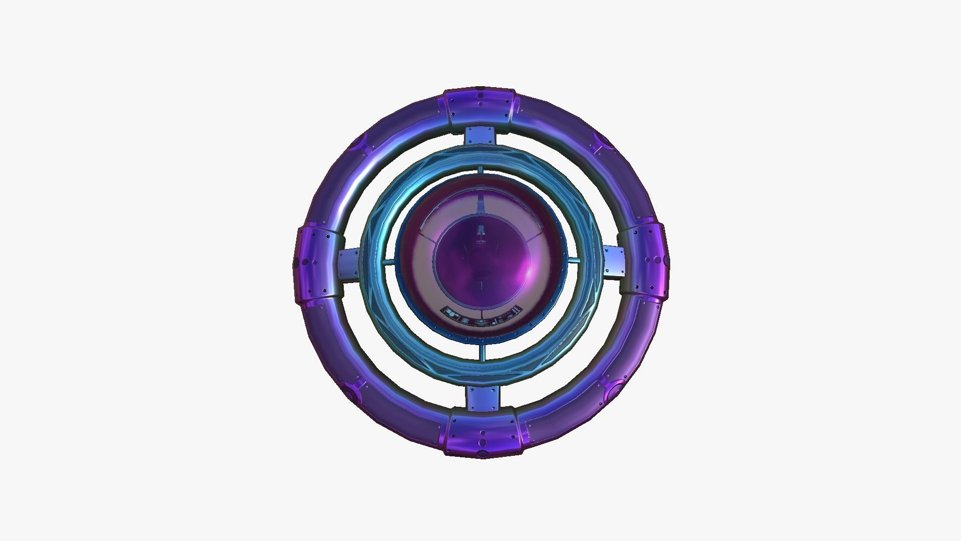 3D model Alien Spaceship UFO E04 Purple Blue - Sci Fi Spacecraft Design ...