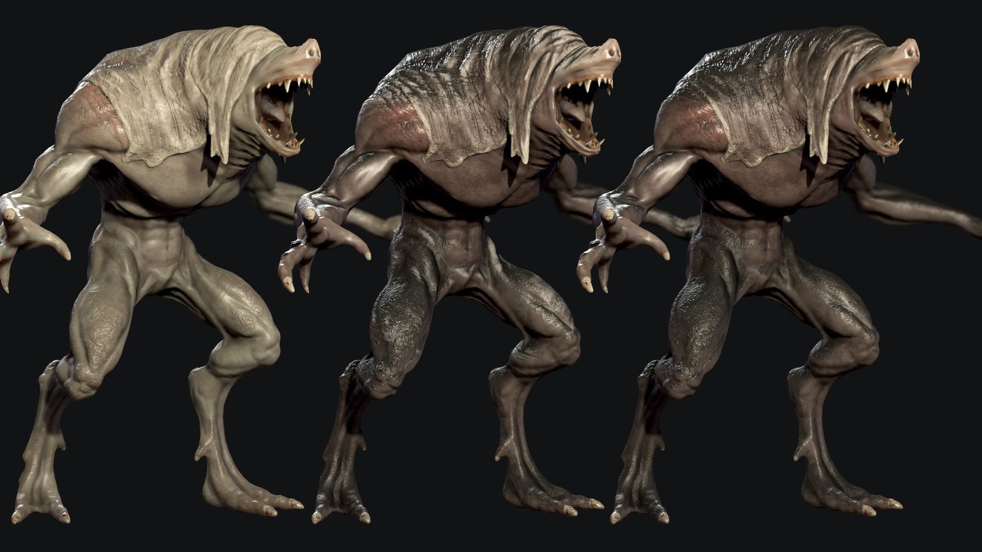 Creep Creature - Animated Game-ready model for Horror game free VR / AR ...