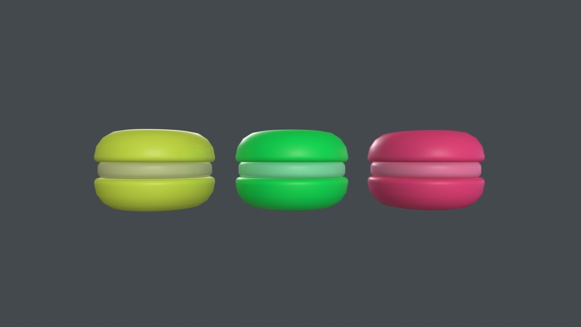 3D model Macarons 3D Models VR / AR / low-poly | CGTrader