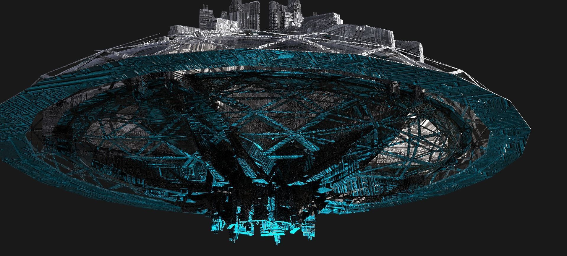 3D model SciFi City Space Deliverance relay VR / AR / low-poly | CGTrader