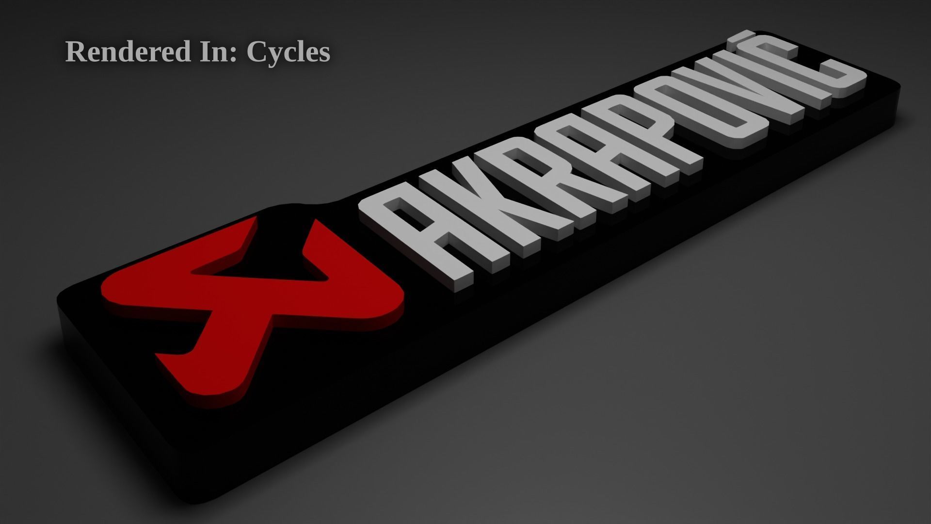 3D model Akrapovic Logo With own background VR / AR / low-poly | CGTrader