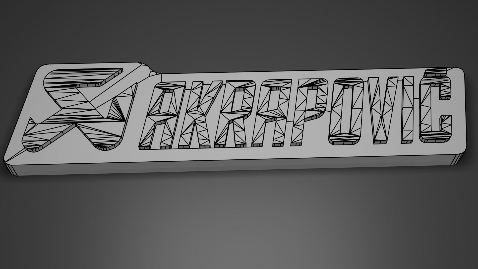 3D model Akrapovic Logo With own background VR / AR / low-poly | CGTrader