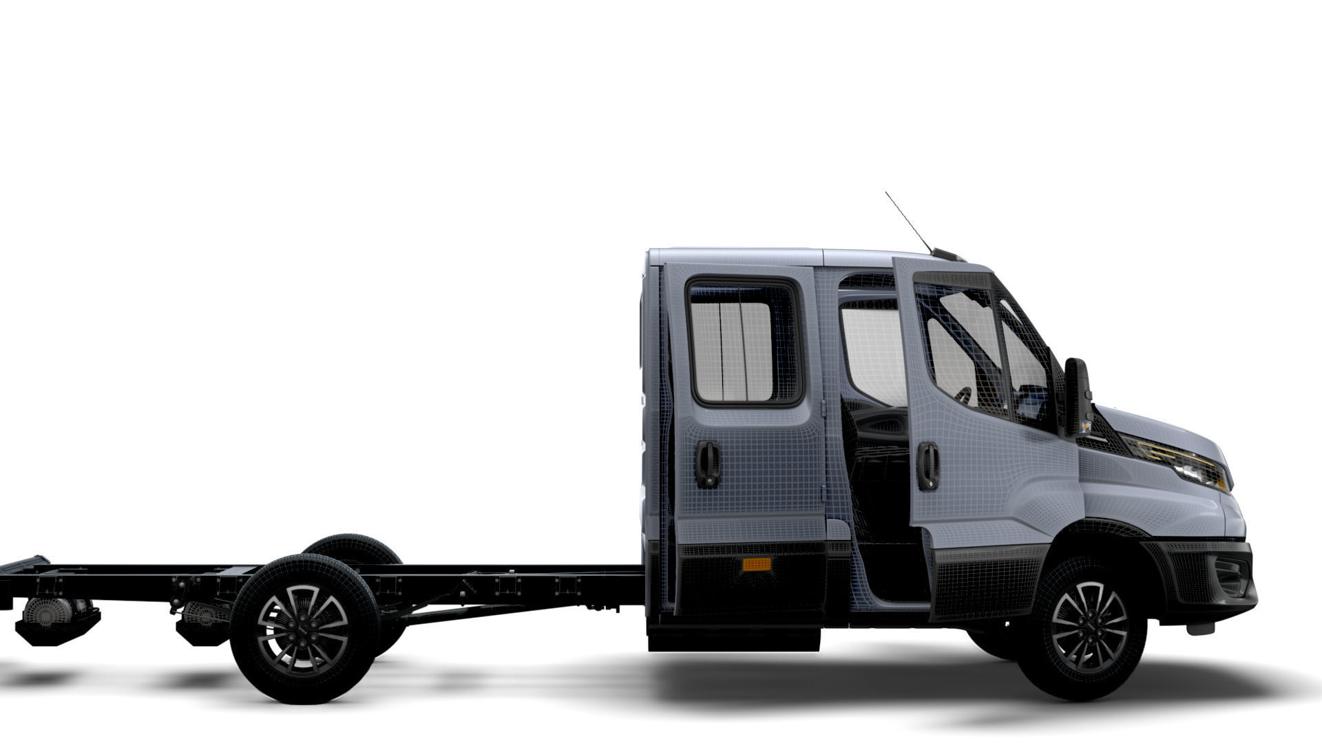 Iveco Daily Crew Cab L3 Chassis 2023 3D model | CGTrader