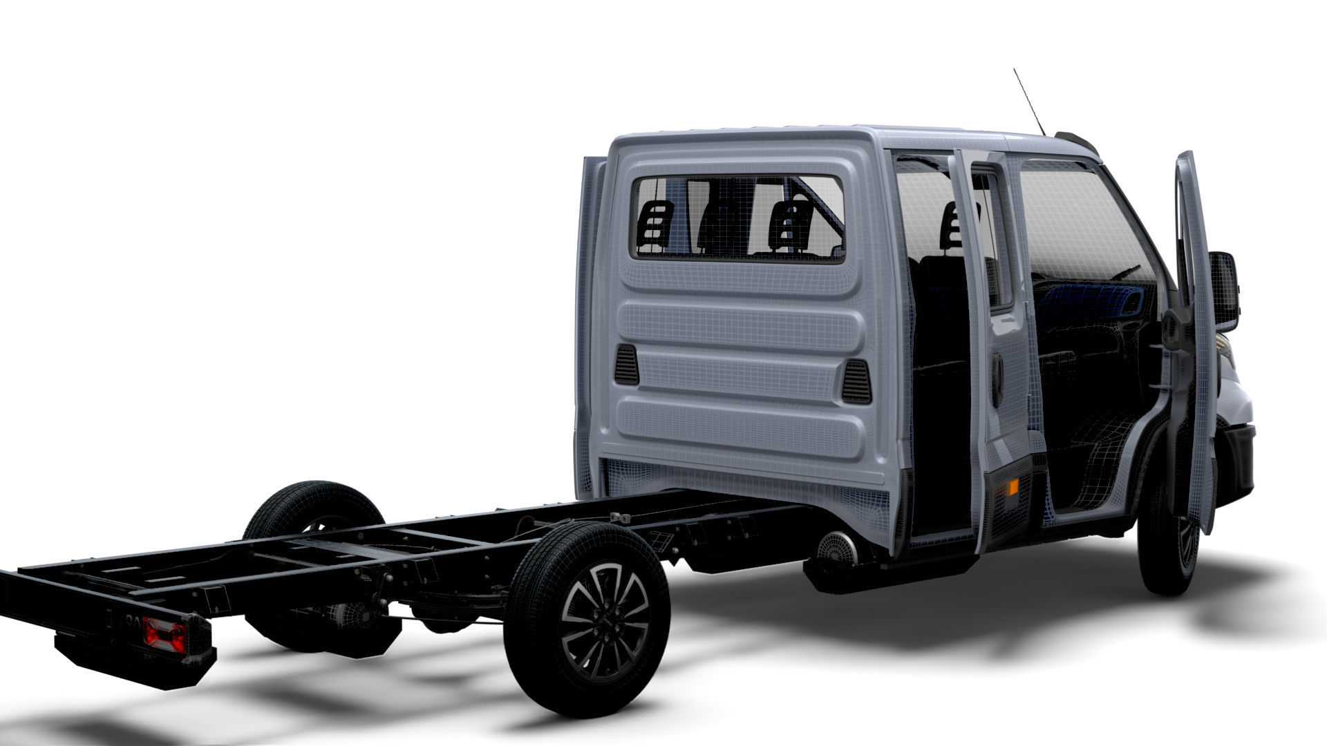 Iveco Daily Crew Cab L3 Chassis 2023 3D model | CGTrader