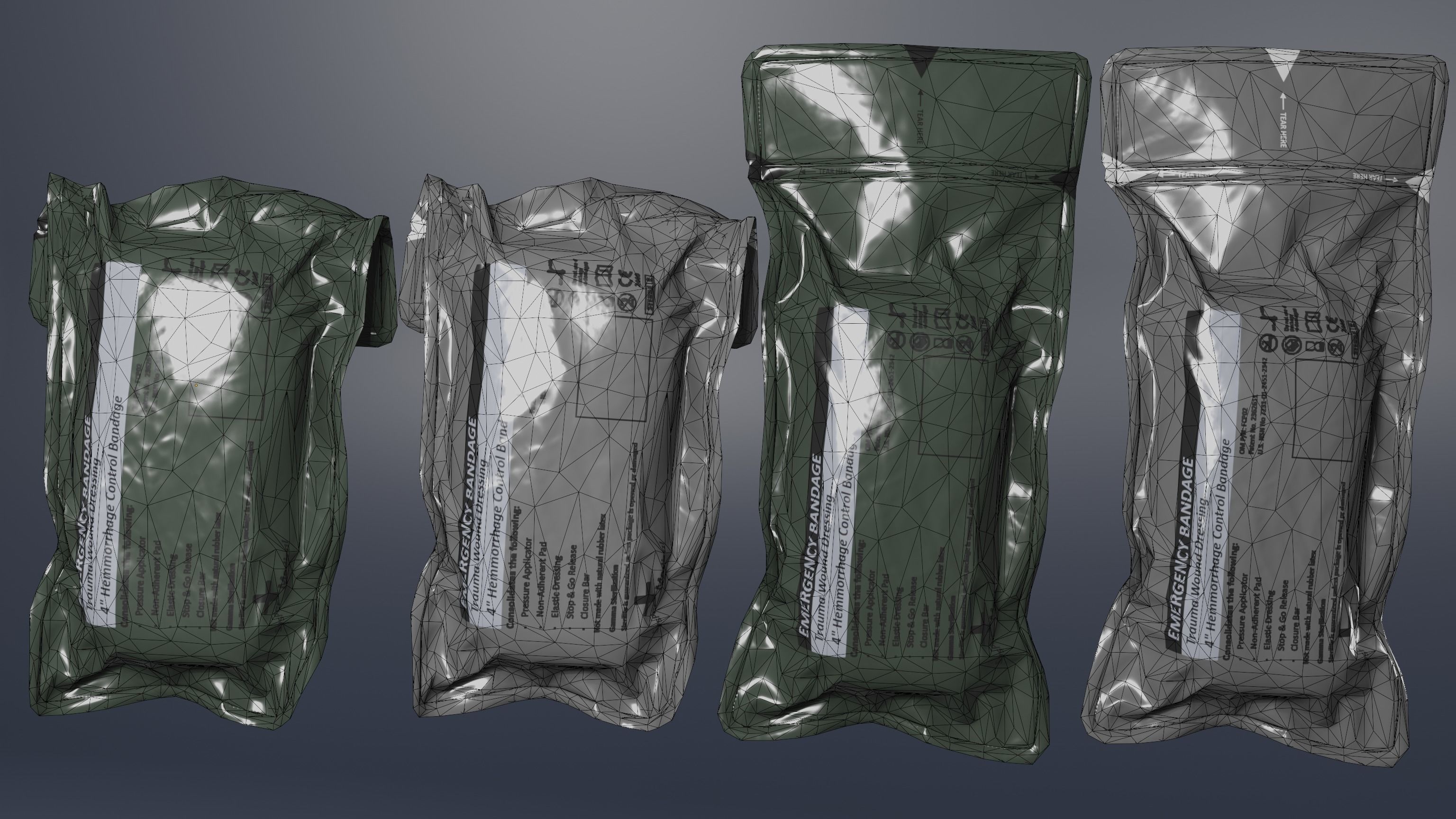 3D model T3 Military Emergency Bandage VR / AR / low-poly | CGTrader