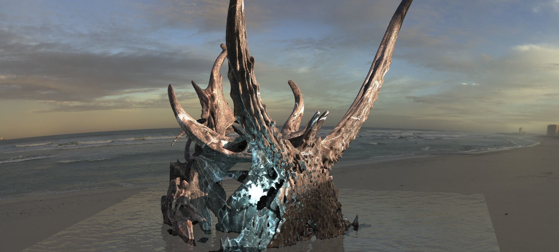 Alien Dragon God Bone Massive 10 3D model | CGTrader