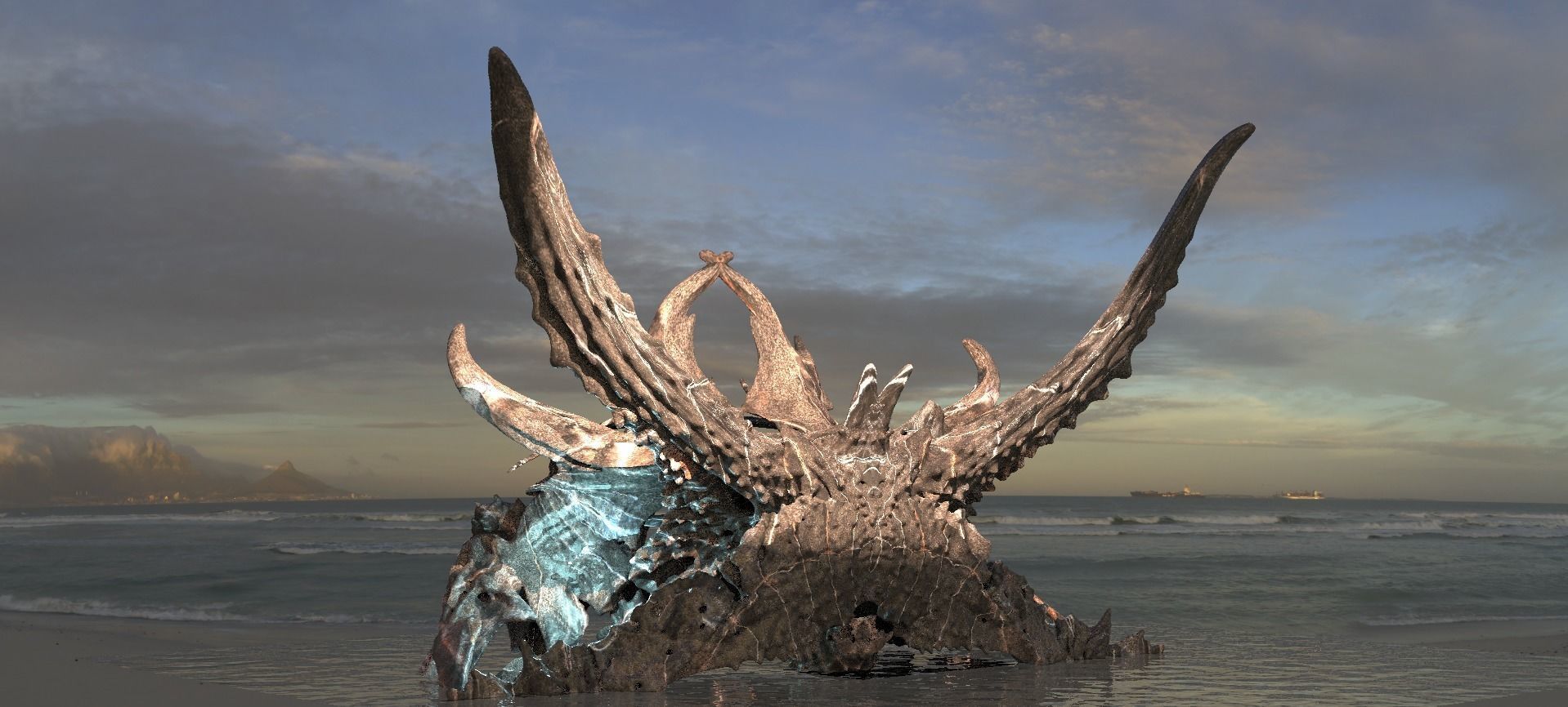 DArk Alien Dragon God Bone Massive 11 3D model | CGTrader