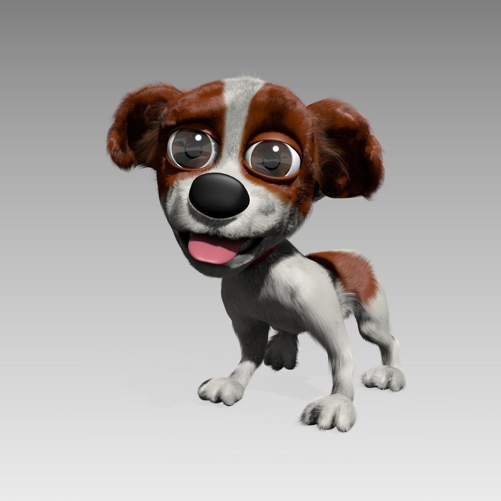 Welsh Springer Spaniel Puppy Dog 3D model rigged | CGTrader