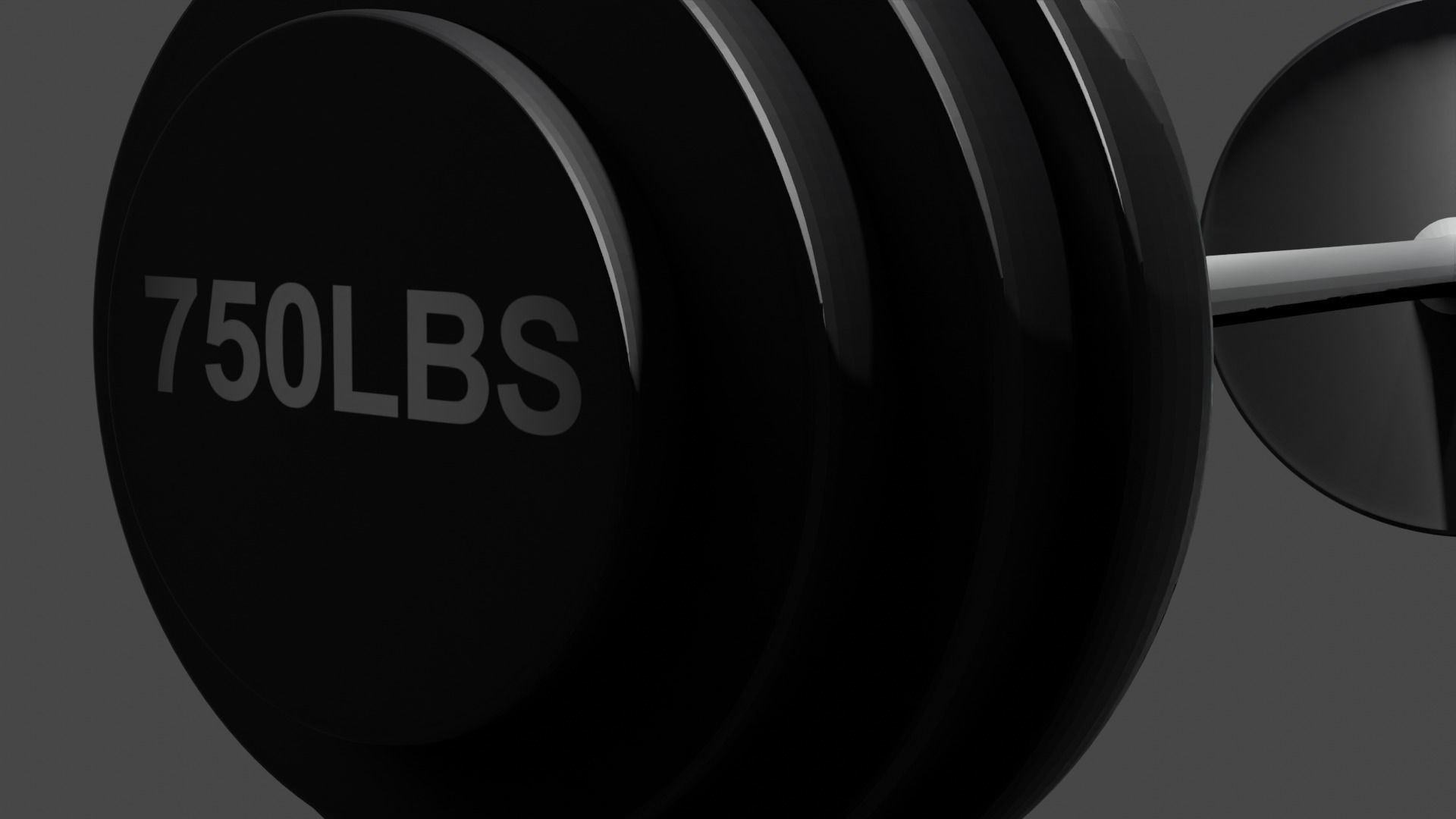3D model 750LB Barbell Made In Blender Substance Painter and Photoshop ...