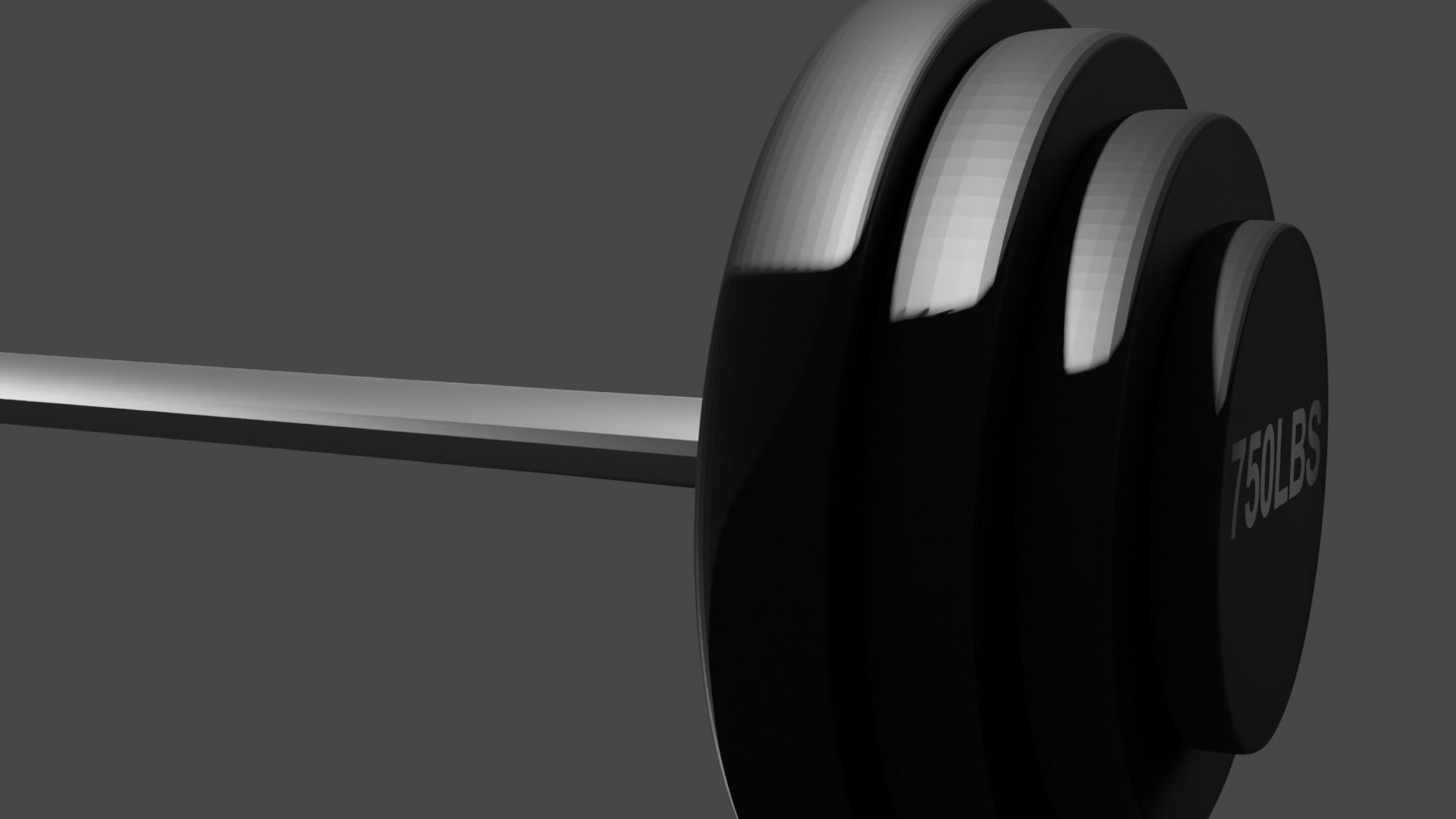 3D model 750LB Barbell Made In Blender Substance Painter and Photoshop ...