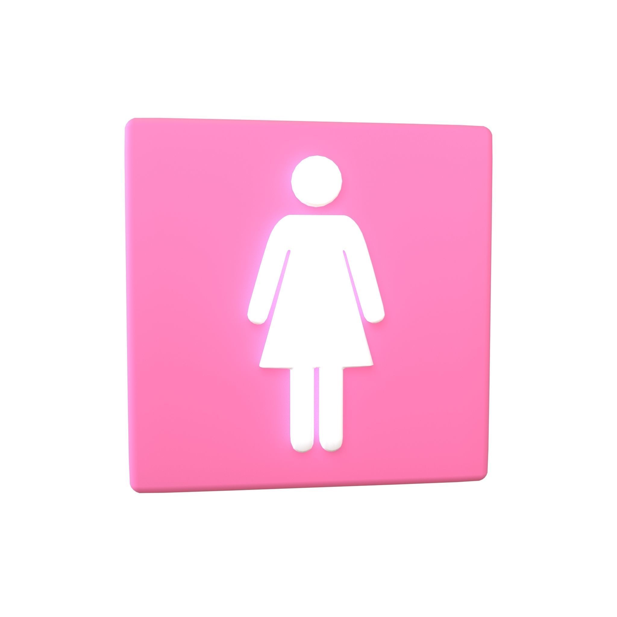 3D model Girl Washroom Icon v1 001 VR / AR / low-poly | CGTrader