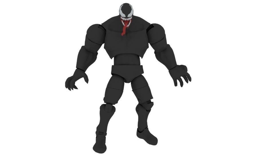 Venom Action figure 3D model 3D printable | CGTrader