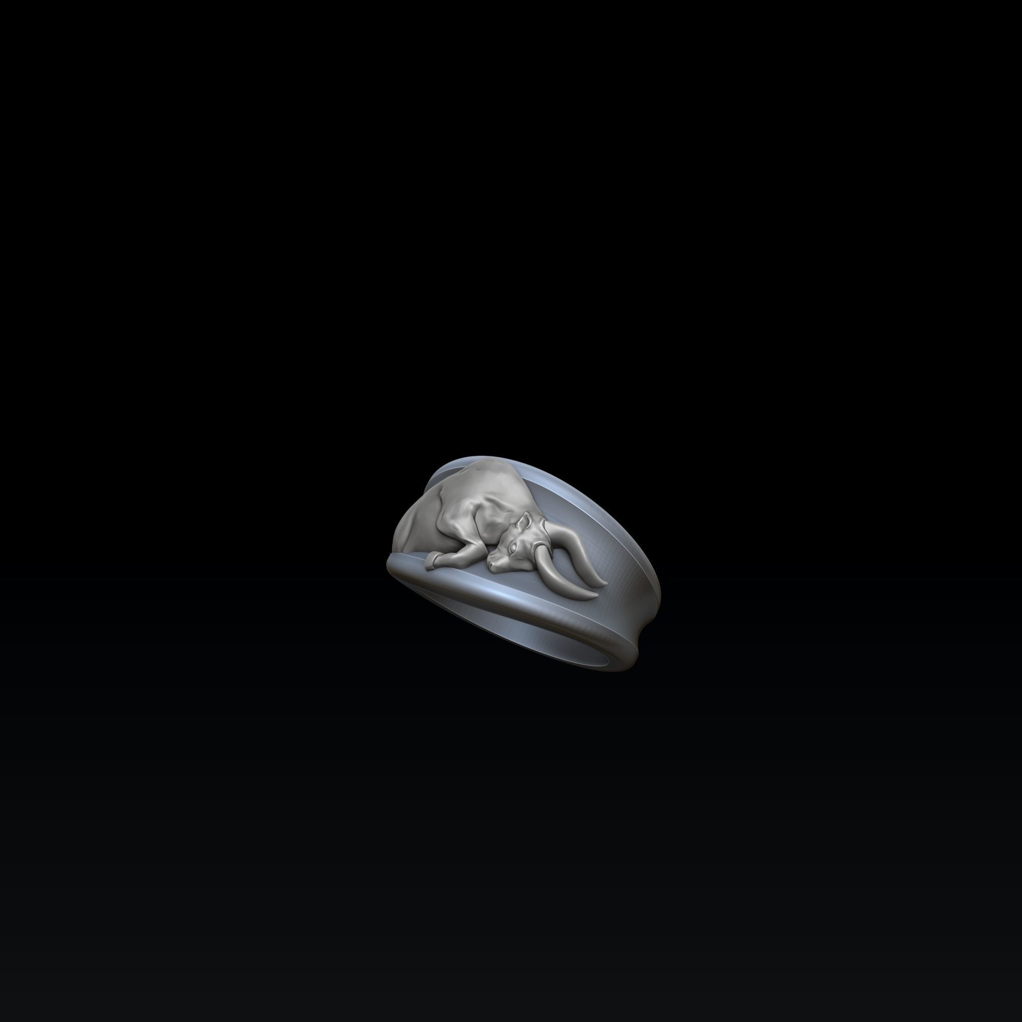 Zodiac Horoscope Taurus Ring 3D model 3D printable | CGTrader