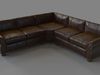 Thomasville Benjamin Chocolate Brown Leather Sectional Sofa 3D model ...
