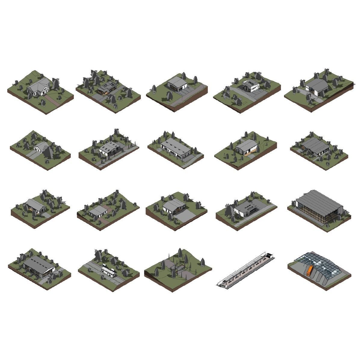 20 Public buildings - Revit 3D model | CGTrader