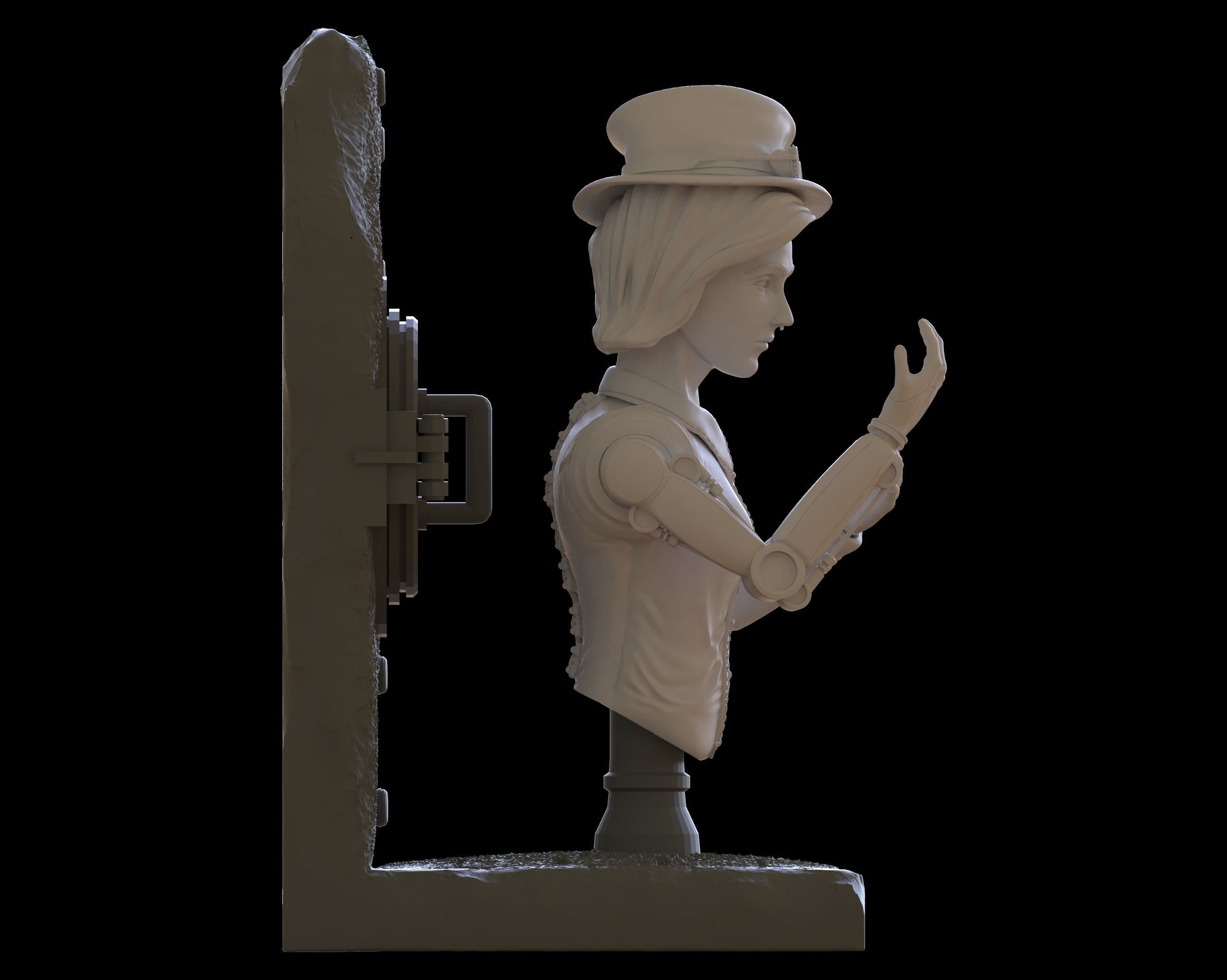 Cyberpunk Bust 3d Model 3d Printable Cgtrader