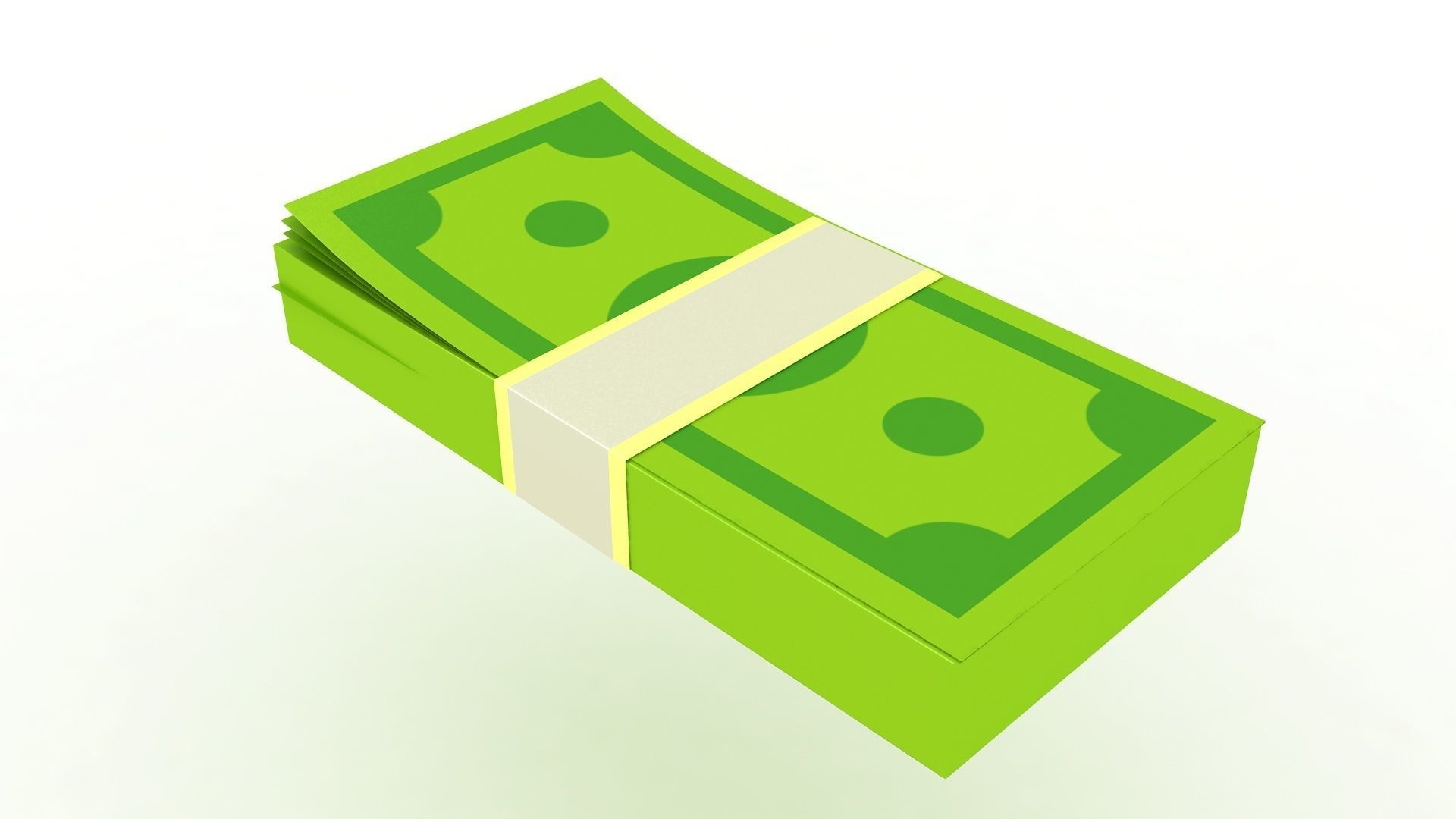 3D model Cartoon Money Bill stack VR / AR / low-poly | CGTrader