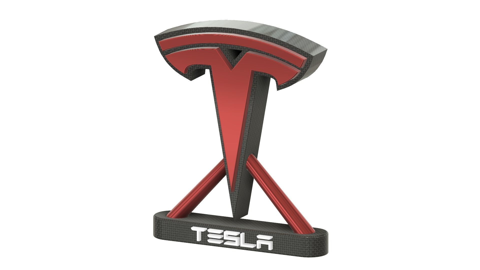 Tesla Logo 3D model 3D printable | CGTrader