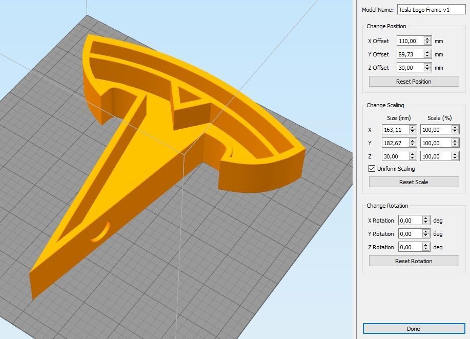 Tesla Logo 3D model 3D printable | CGTrader