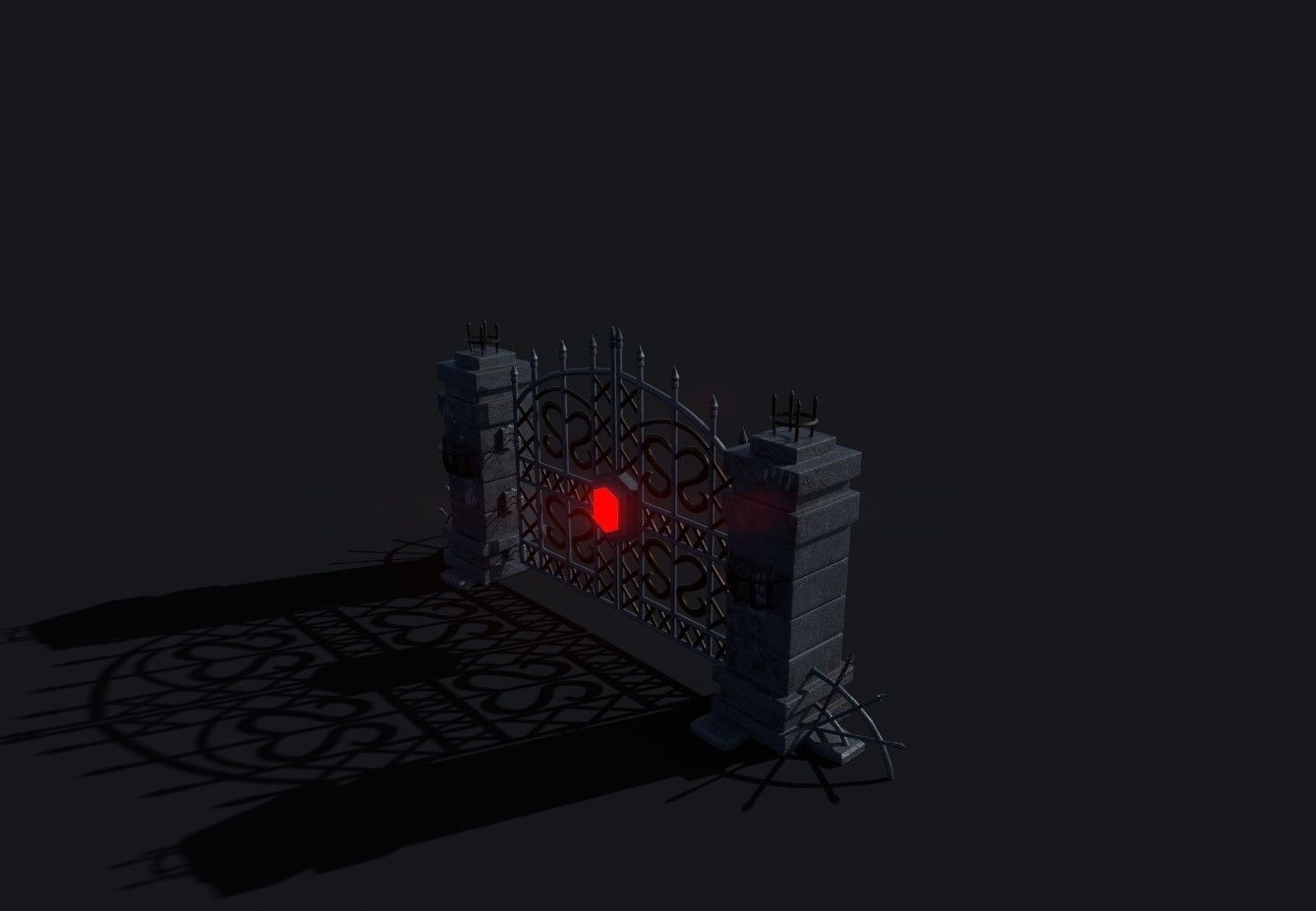 Horror 3D Gate 3D model | CGTrader
