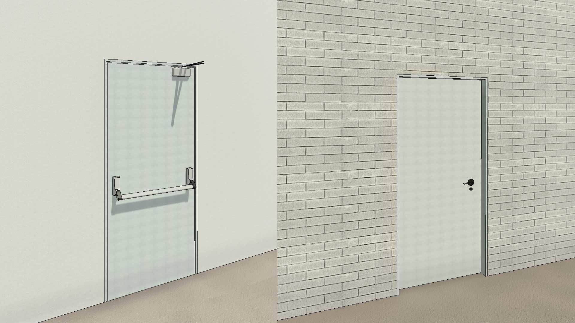 Emergency Exit Door 3D model | CGTrader