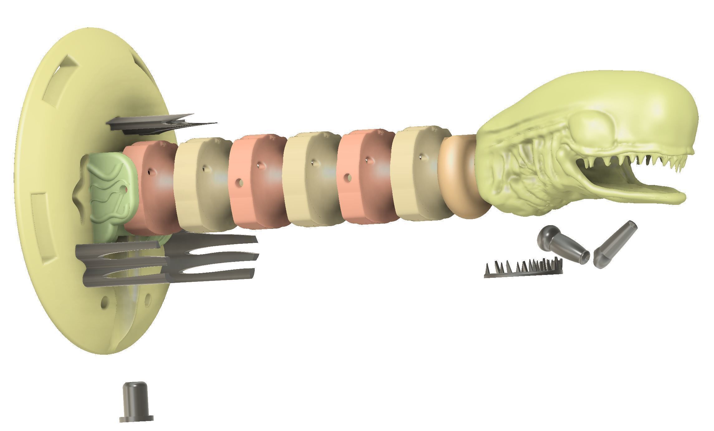 Alien Chestburster That Moves 3D model 3D printable | CGTrader