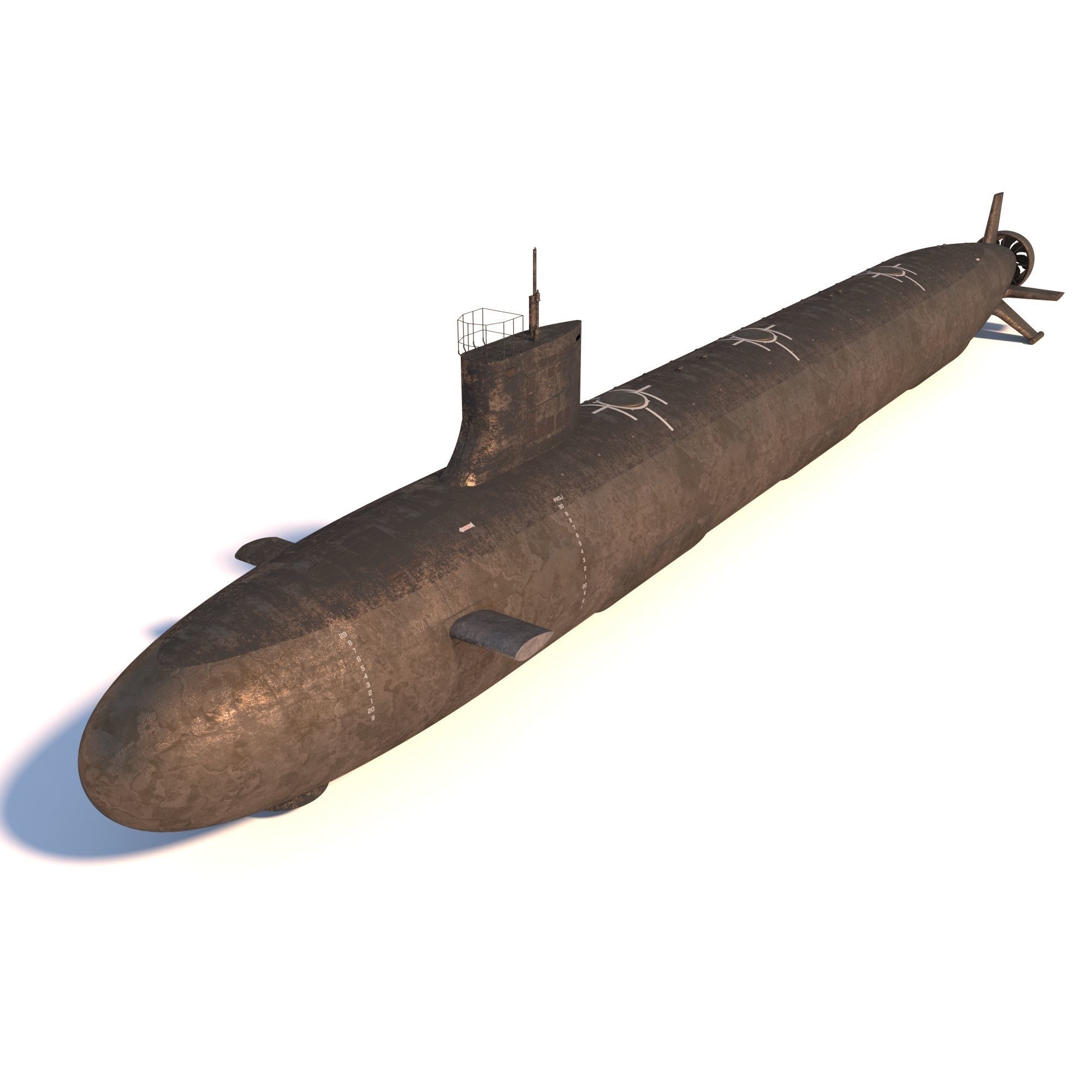 USS Texas submarine 3D model | CGTrader