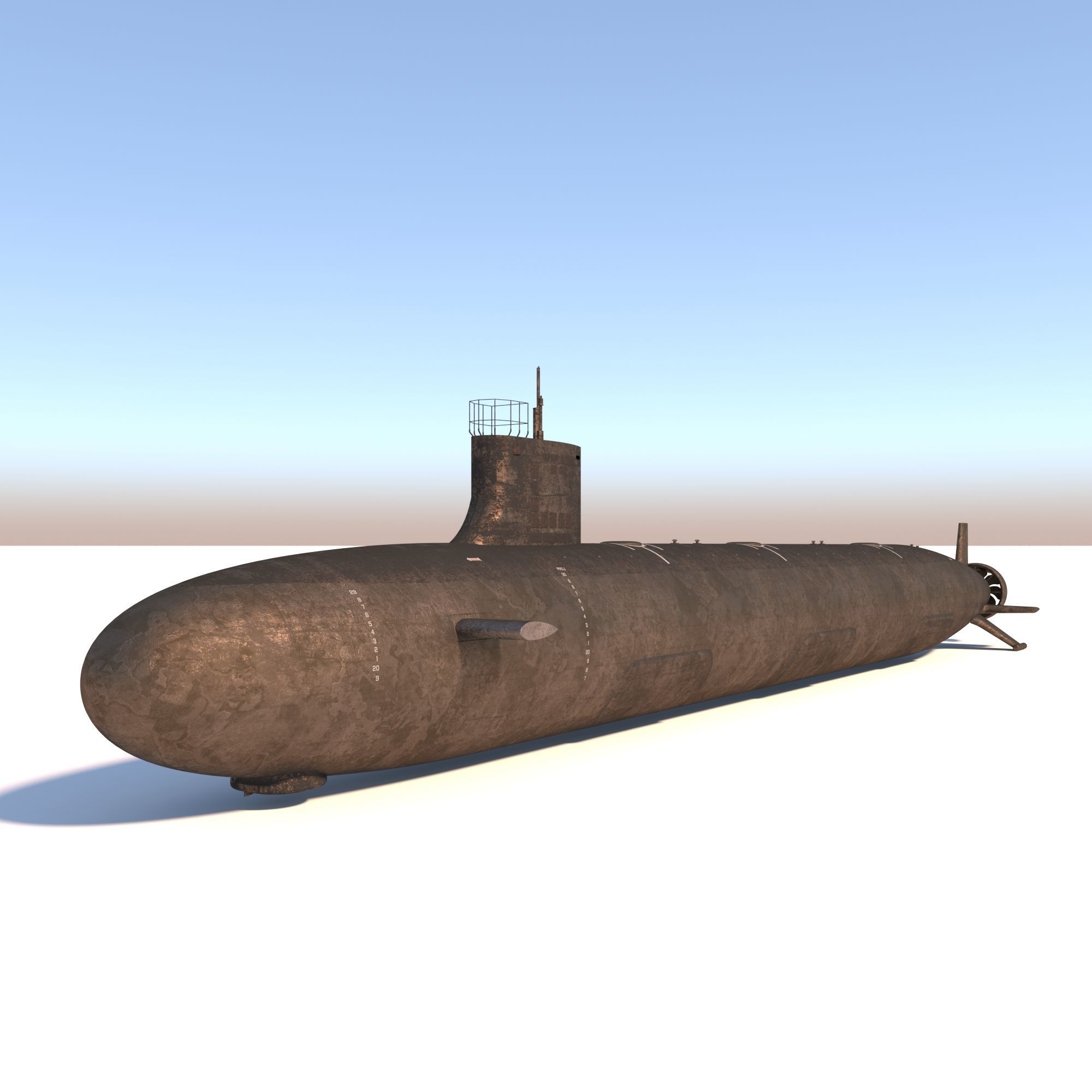 USS Texas submarine 3D model | CGTrader