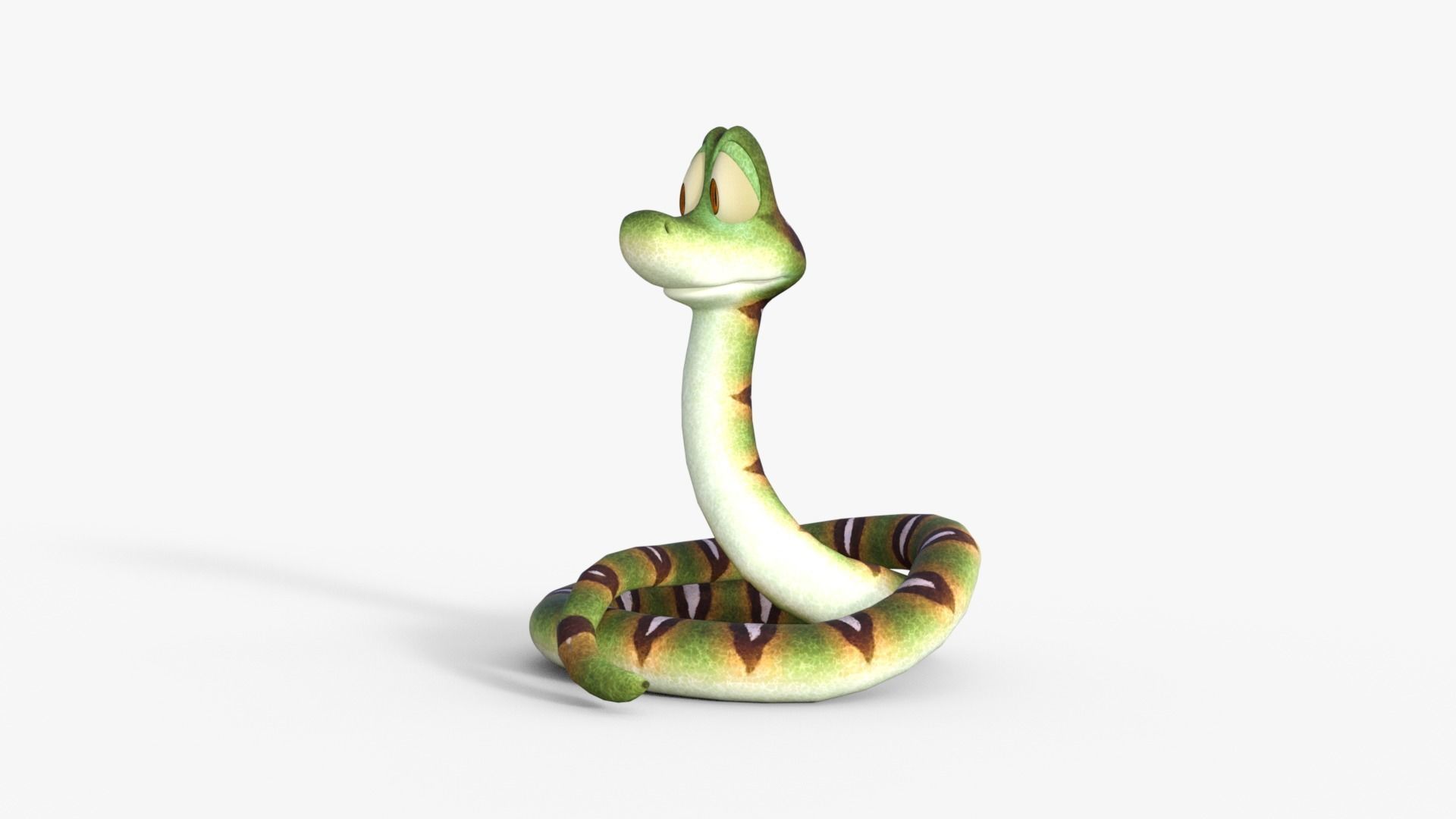 Cartoon Snake Rigged 3D model rigged | CGTrader