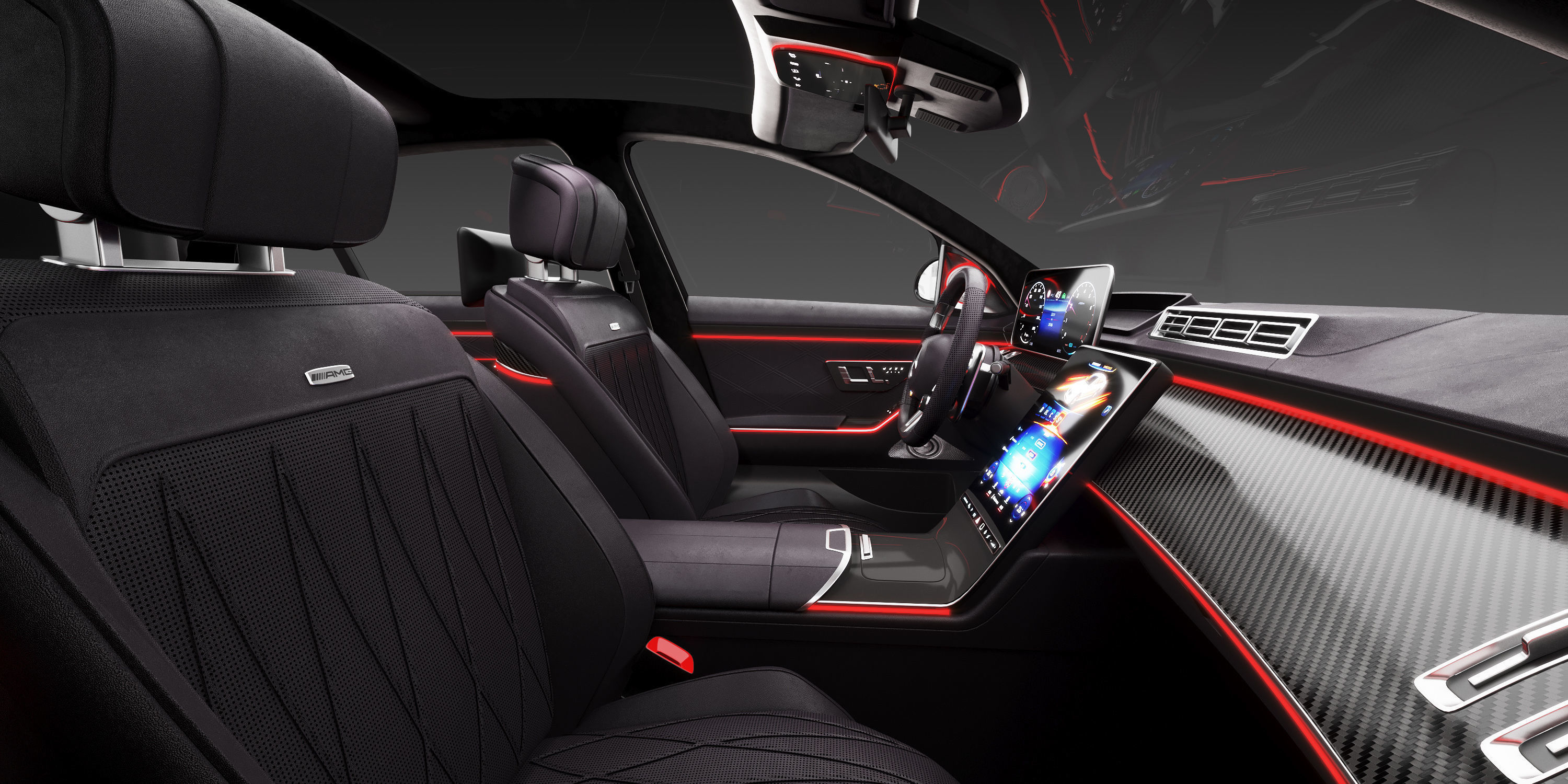 Mercedes-Benz S63 AMG interior 3D model | CGTrader