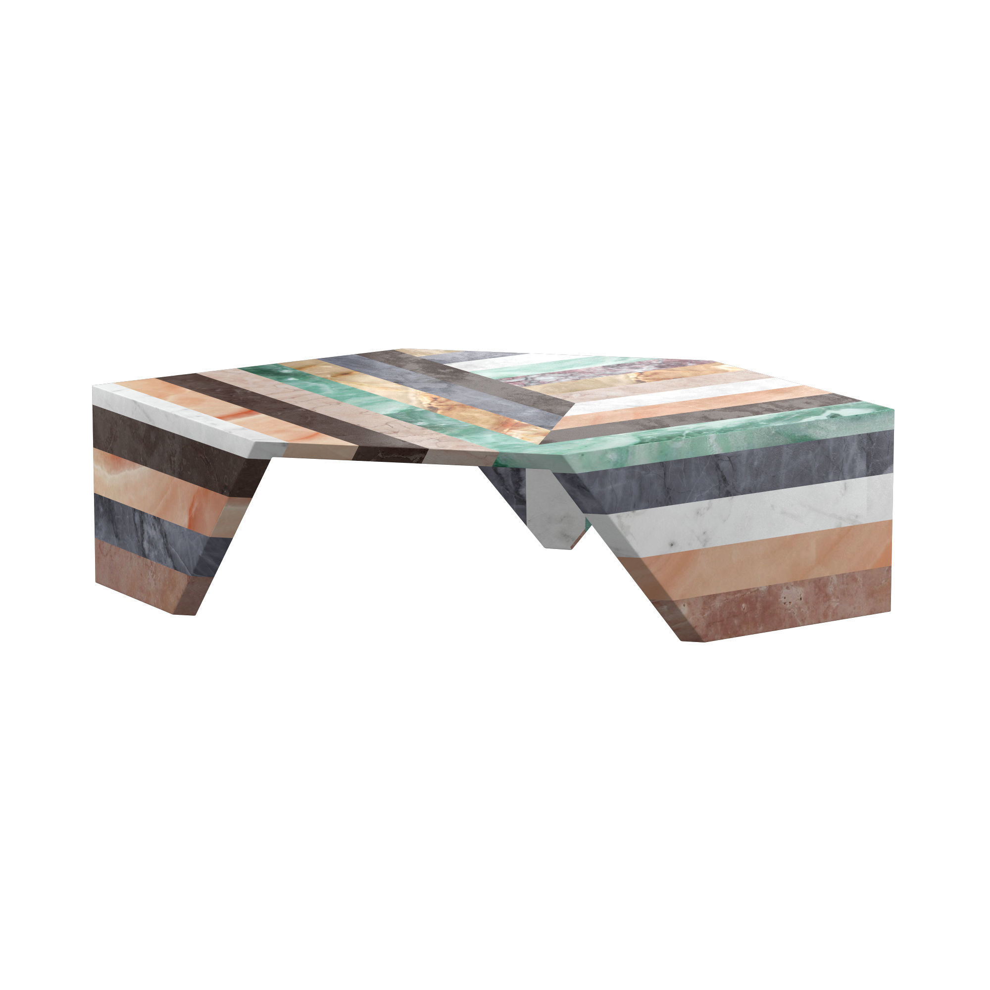 ORIGAMI STRIPES COFFEE TABLE II 3D model | CGTrader